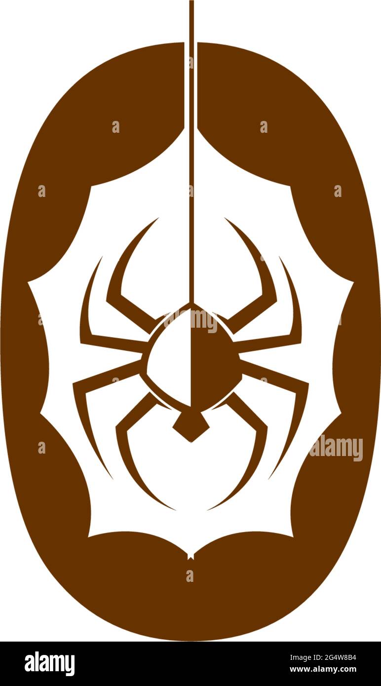 Number zero with spider icon logo design template vector Stock Vector ...
