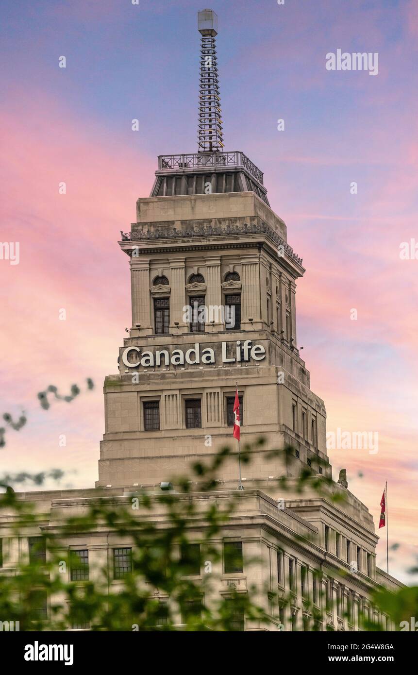 Canada life building weather beacon hi-res stock photography and images ...