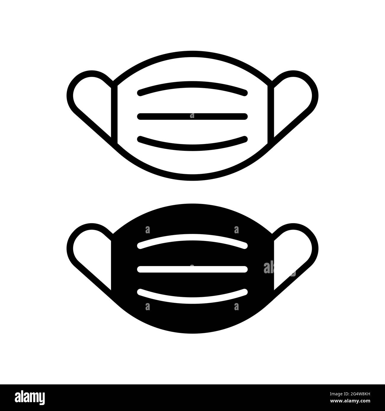 Respirator mask black line hi-res stock photography and images - Alamy