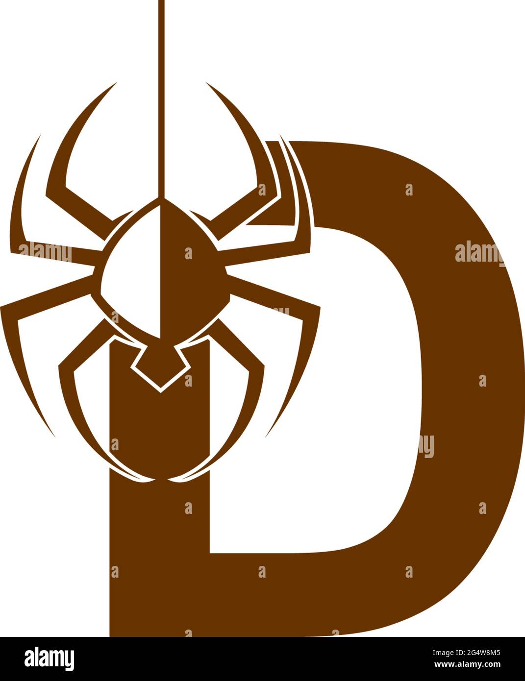 Letter D with spider icon logo design template vector Stock Vector ...