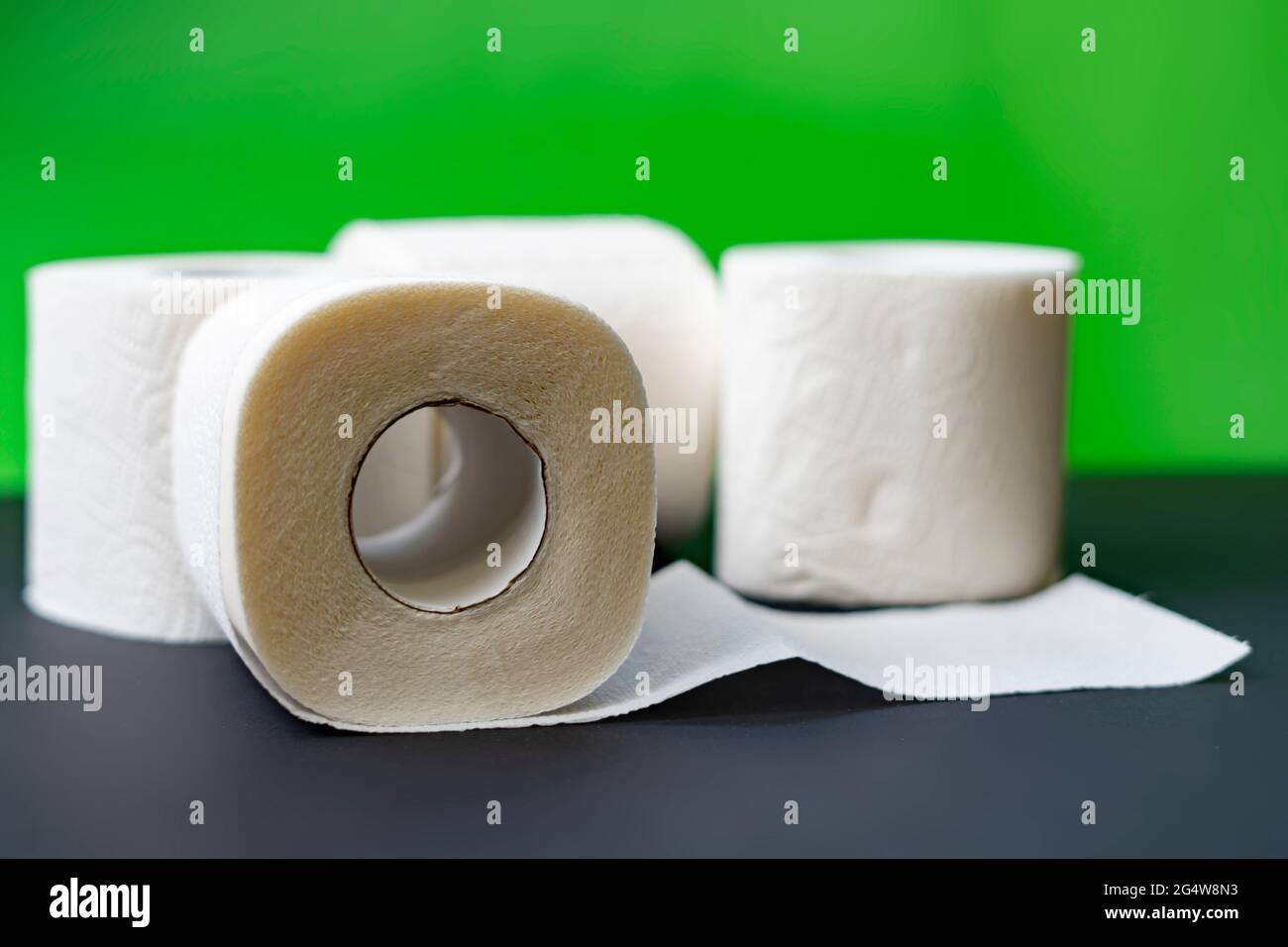 close up toilet paper rolls stack isolated Stock Photo - Alamy