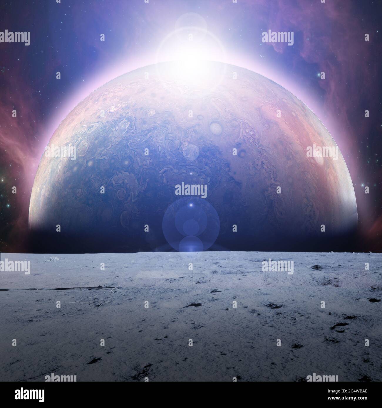 view to planet earth from moon surface. elements of this image ...