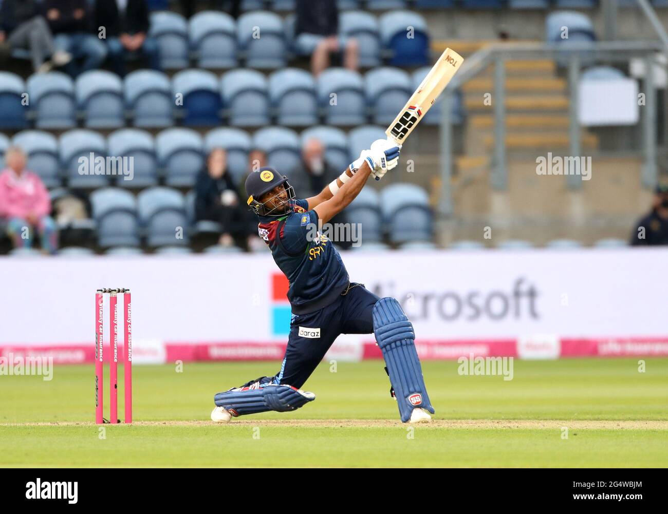 Sri Lanka's Dasun Shanaka bats during the Twenty20 International match ...
