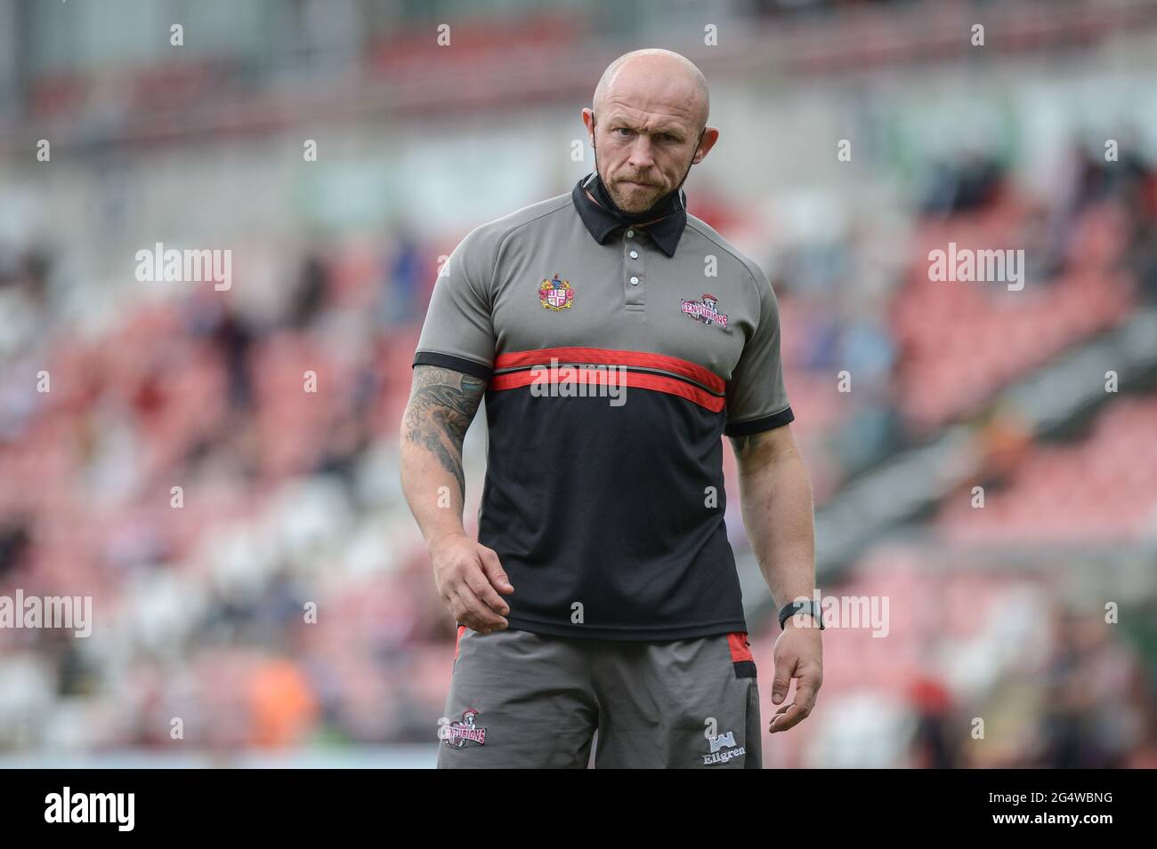 Leigh, England - 19 June 2021 - Leigh Legend Mickey Higham during the ...