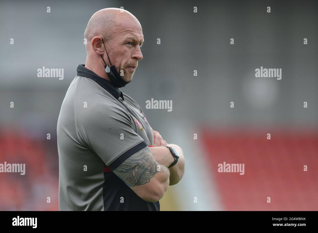 Leigh, England - 19 June 2021 - Leigh Legend Mickey Higham during the ...