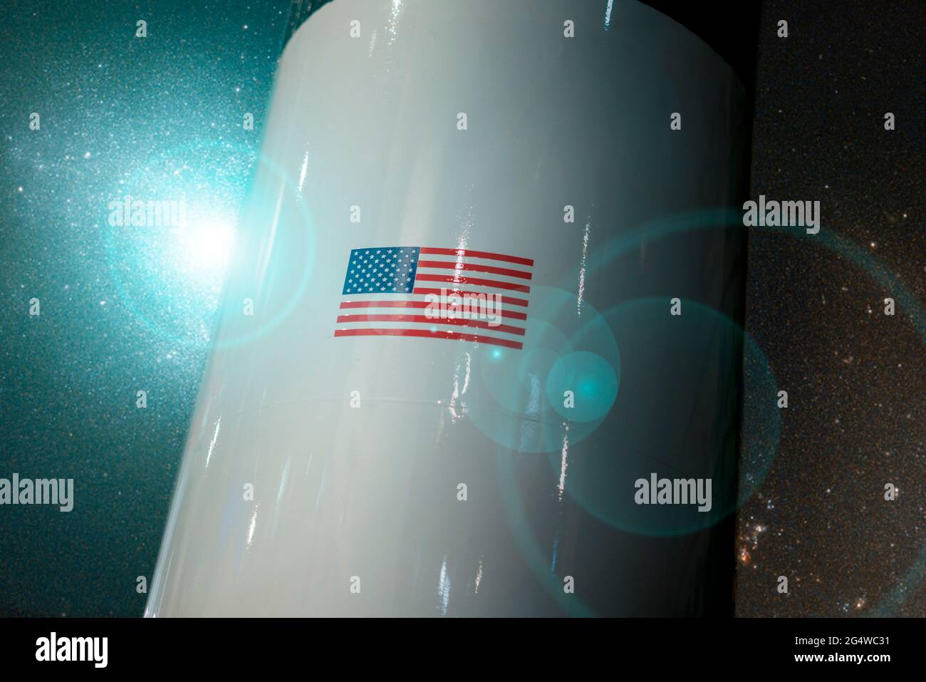 usa rocket spacecraft in outer space. blue gradient. Elements of this ...