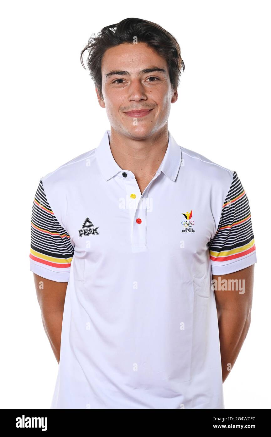 Belgian hockey player Thomas Briels pictured during a photoshoot for ...