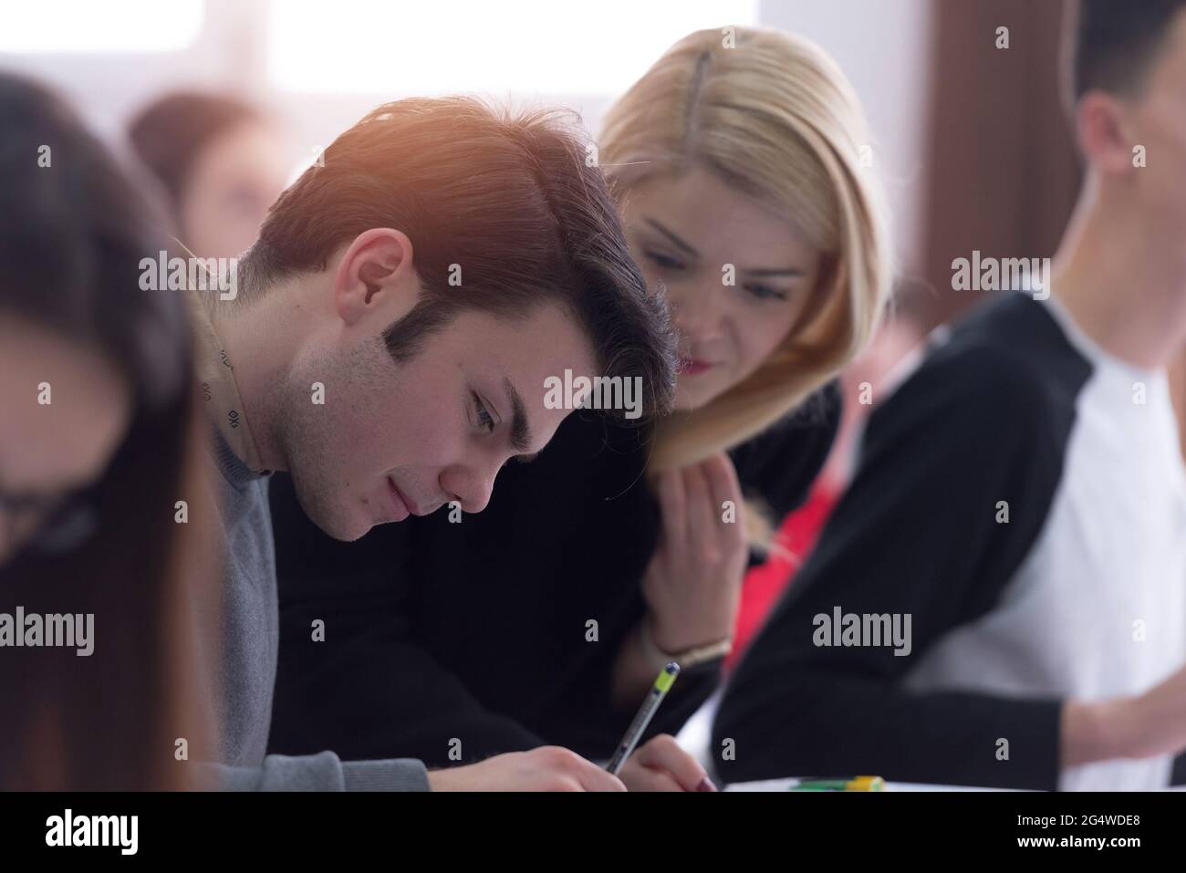 Back to school education knowledge college university concept. Student Study Classmate Classroom ...