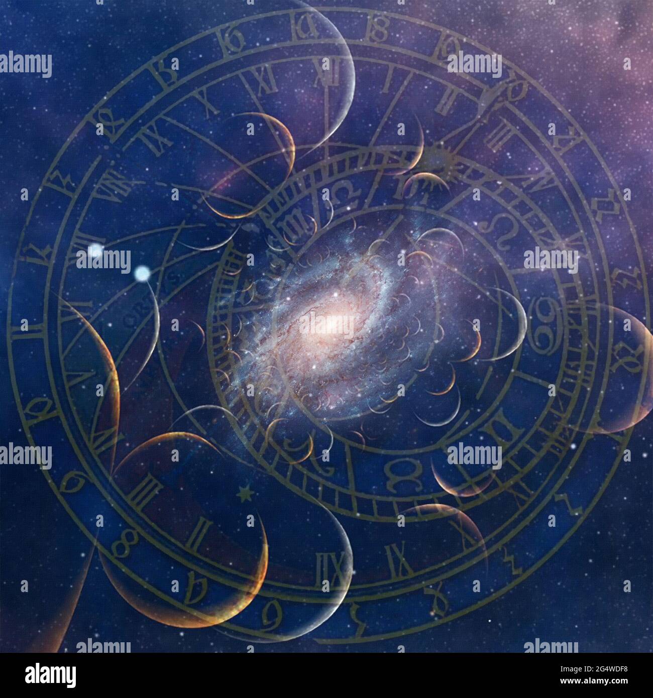 Medieval astronomical clock. 3D rendering Stock Photo - Alamy