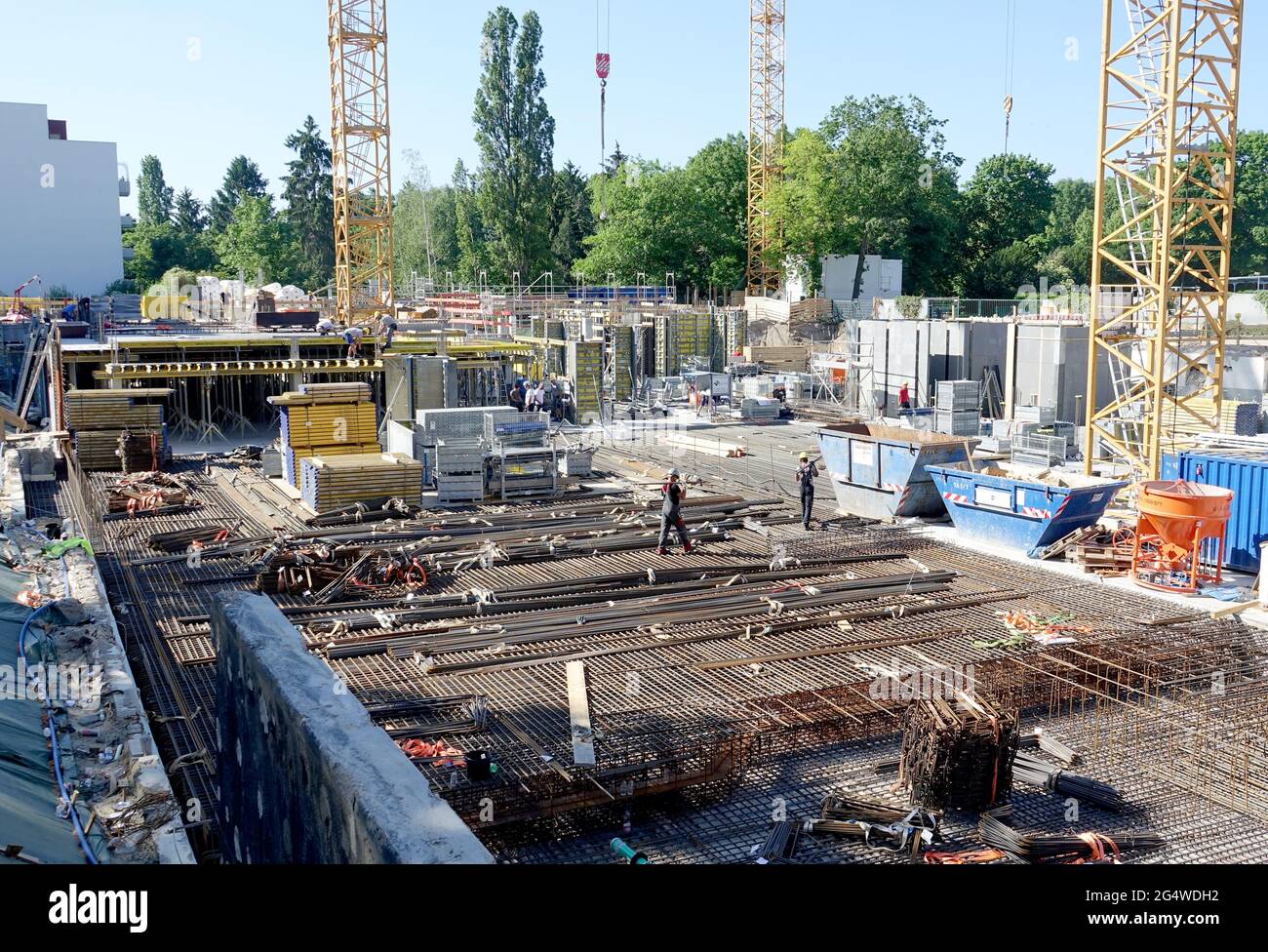 Berlin, Germany. 14th June, 2021. The structure of a steel ...