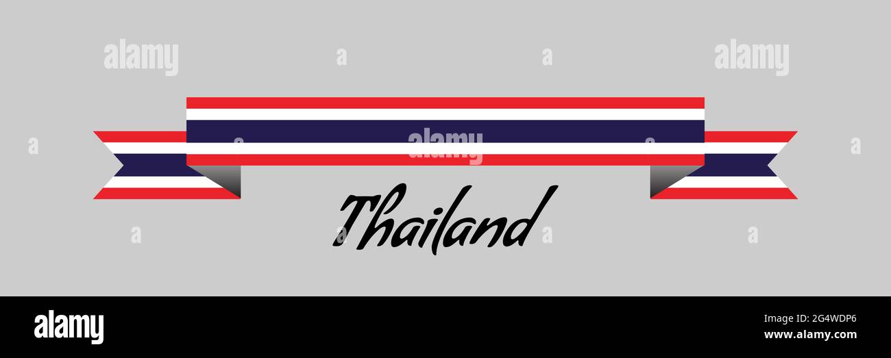 Thai flag ribbon hi-res stock photography and images - Alamy