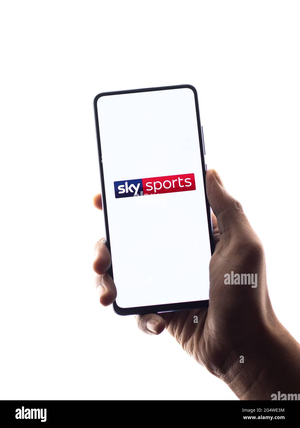 Sky Sports tv logo on phone screen stock image Stock Photo - Alamy