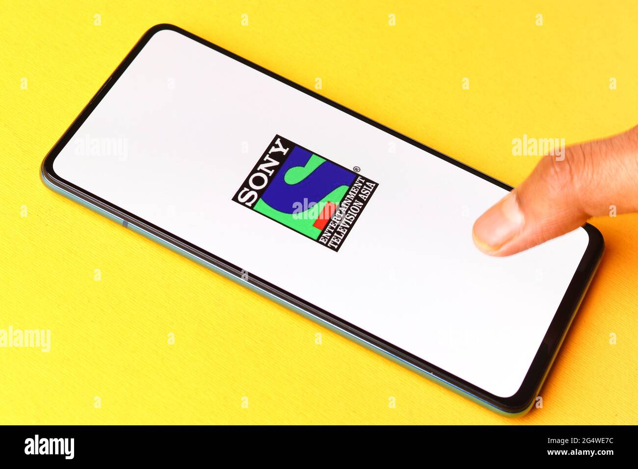 Sony Entertainment tv logo on phone screen stock image Stock Photo - Alamy