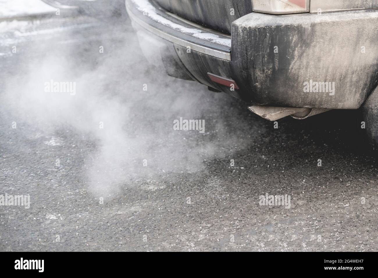 car pipe exhaust release smoke. air pollution concept Stock Photo - Alamy