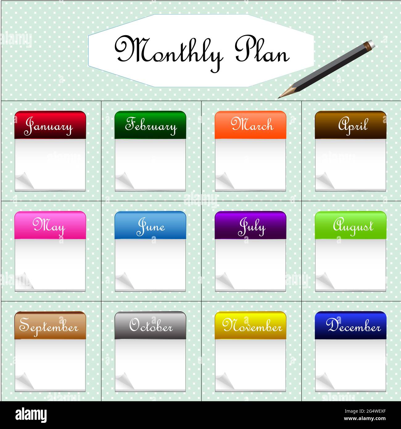 Monthly plan hi-res stock photography and images - Alamy