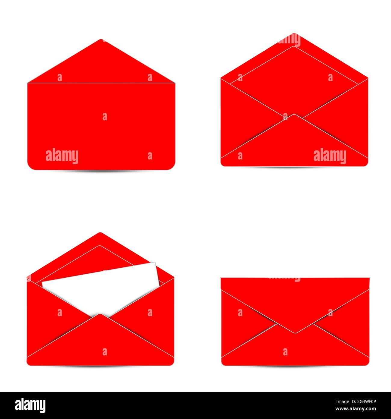 Vector black email icon set hi-res stock photography and images - Alamy
