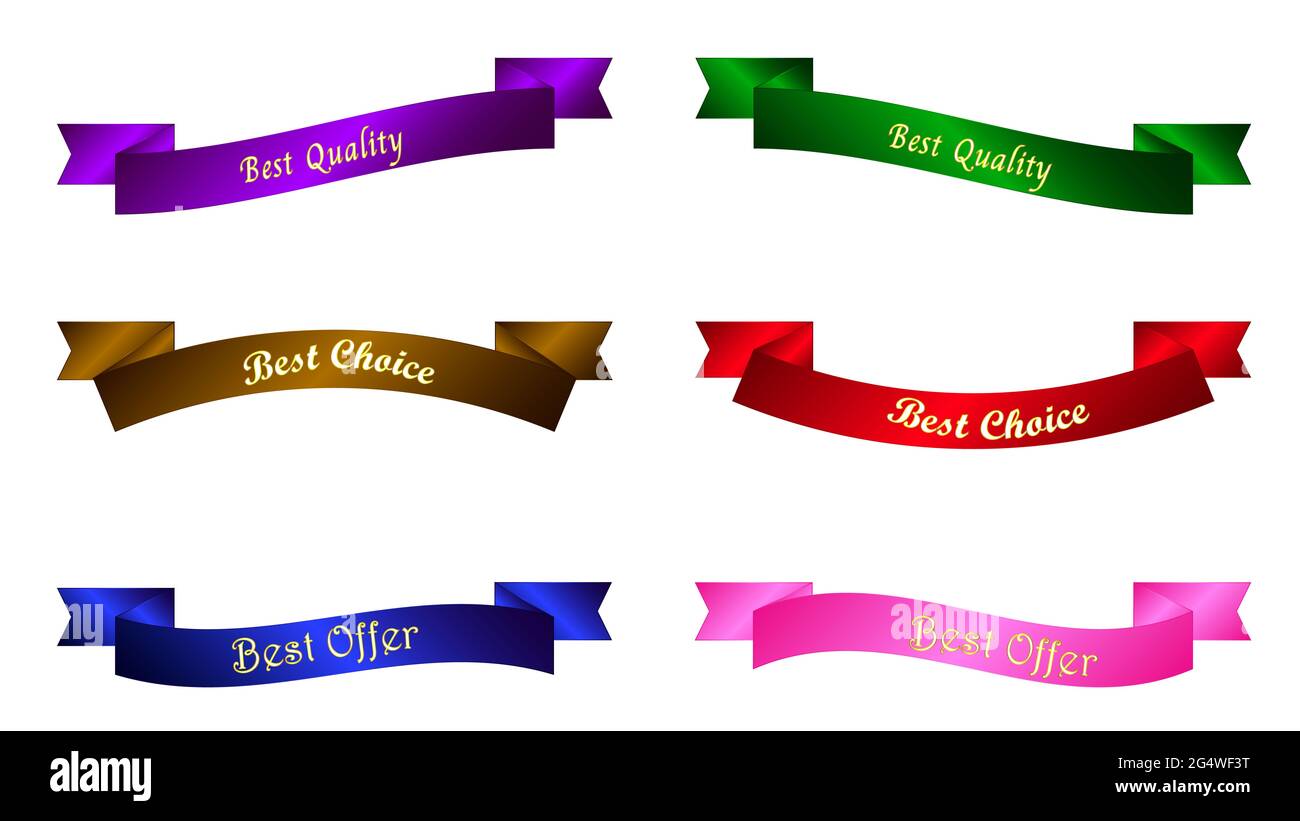 Golden award vector ribbon hi-res stock photography and images - Alamy