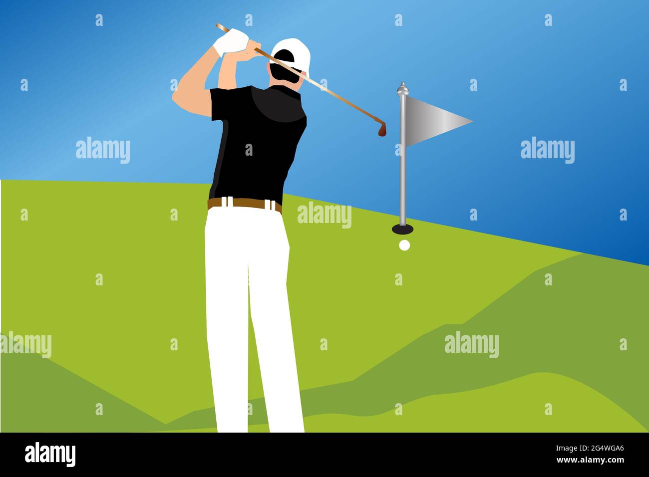 Golf player Male Golfer, Sport man playing golf, Nobleman playing gofl ...