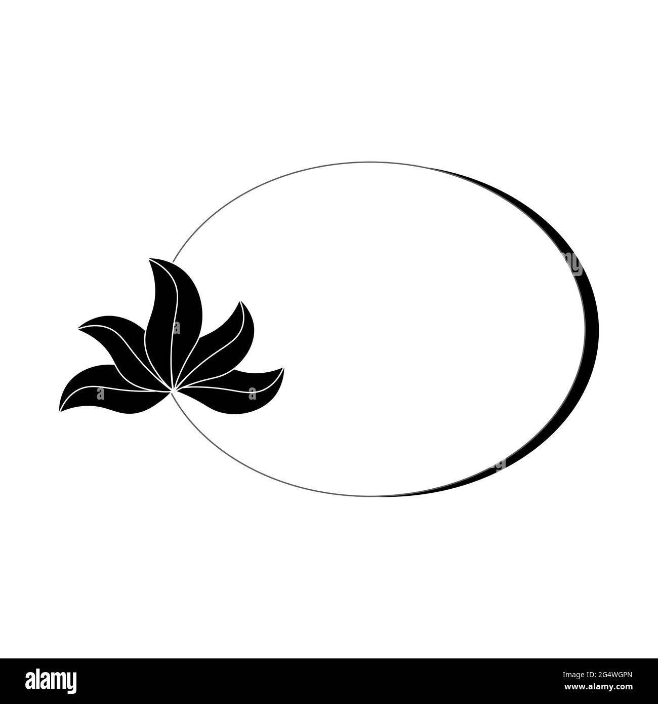 Vector leaves black and white organic hi-res stock photography and ...
