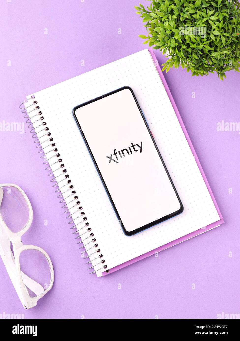 Xfinity logo on phone screen stock image Stock Photo - Alamy