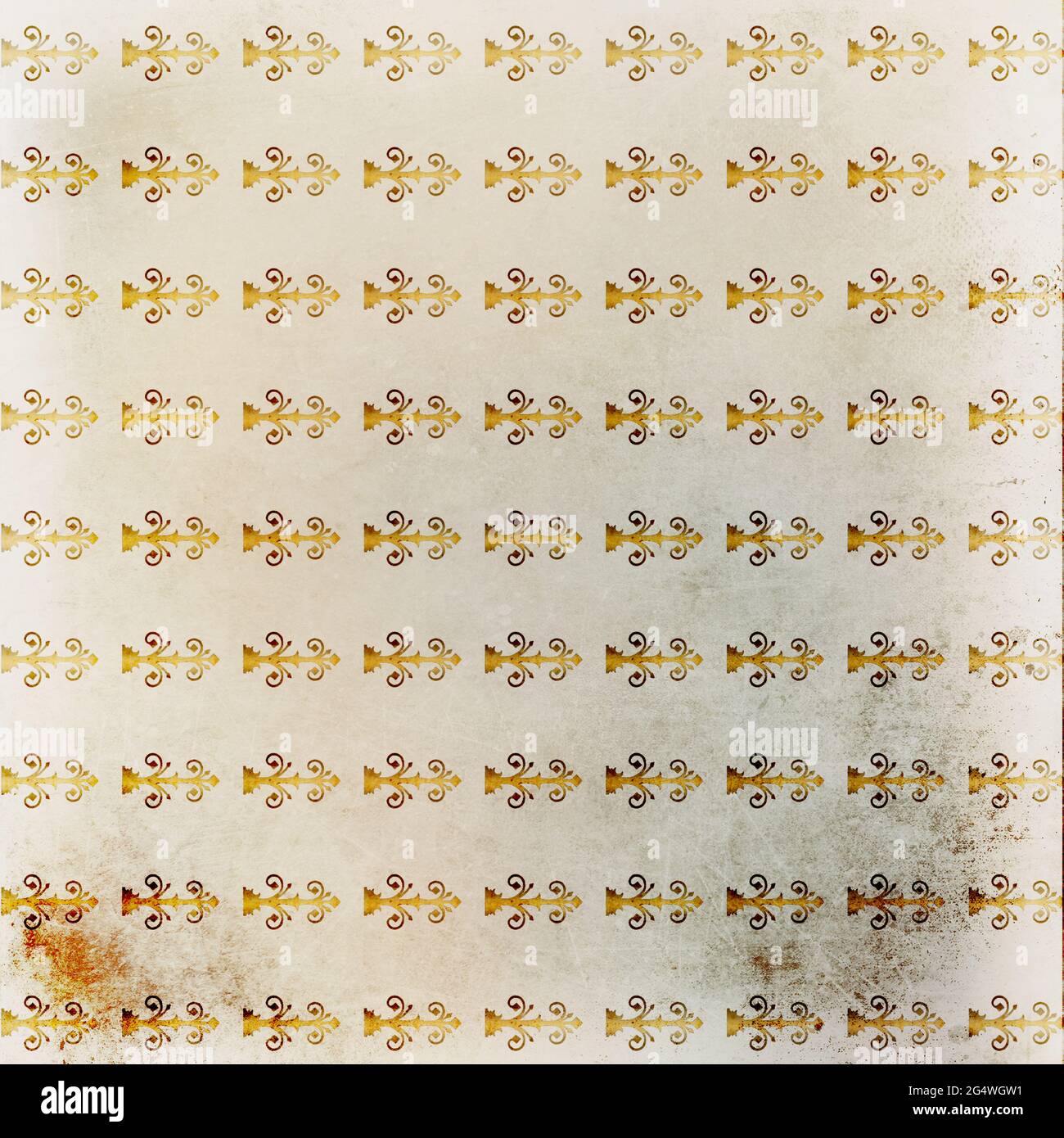 Grunge retro door hinge pattern in metallic gold and brass colors on an ...