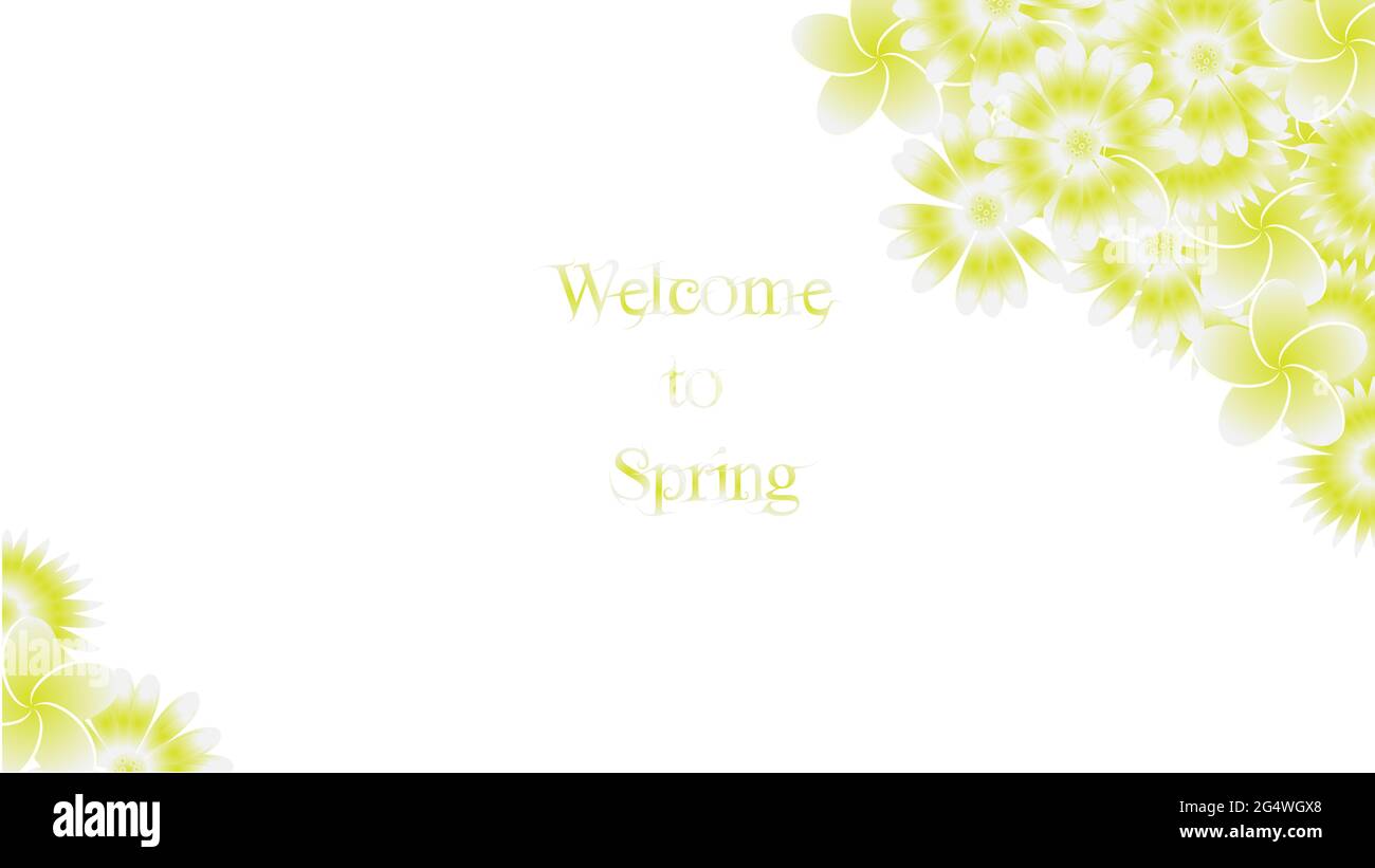 Presentation background in concept welcome to spring with beautiful ...