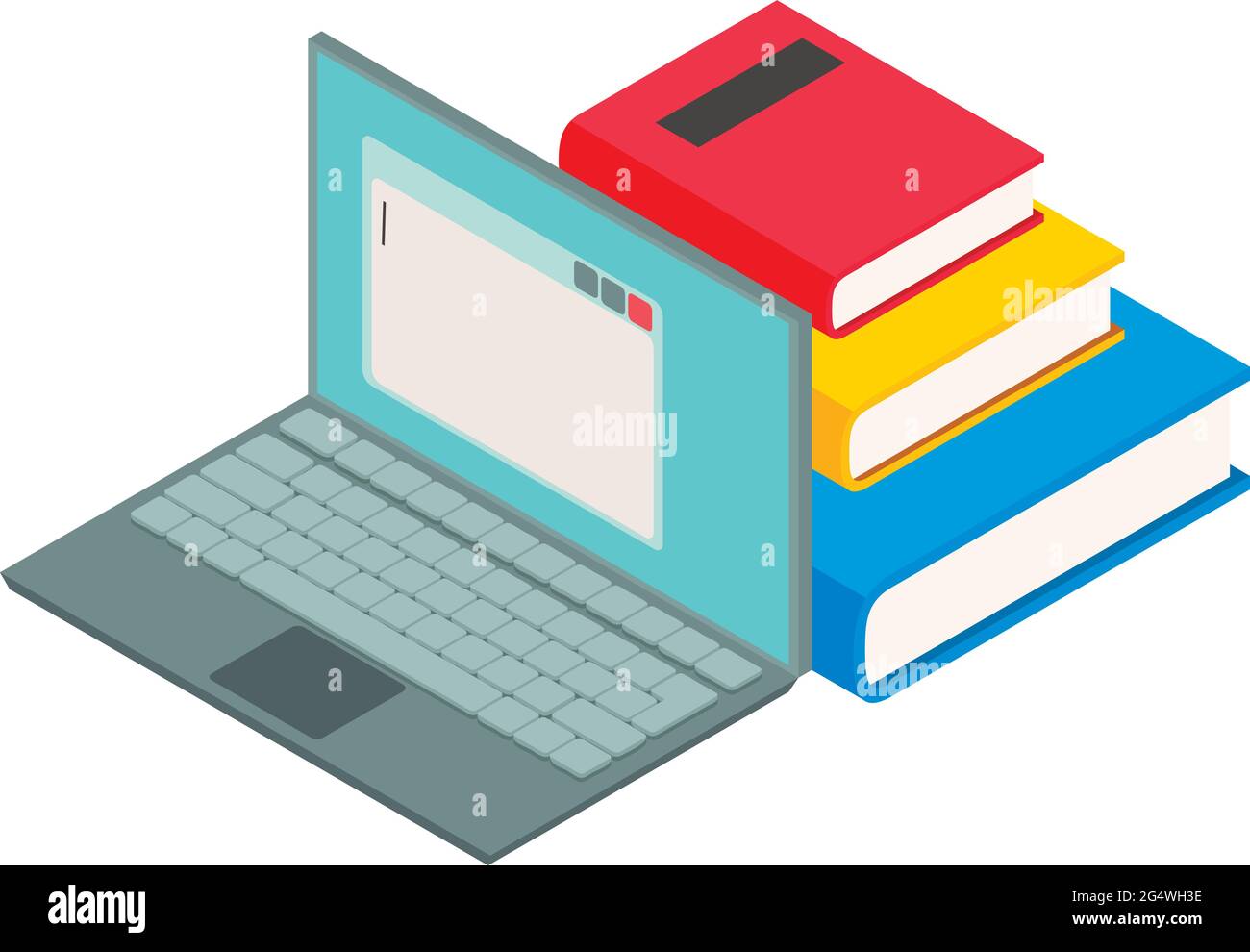 Education technology icon. Isometric illustration of education ...