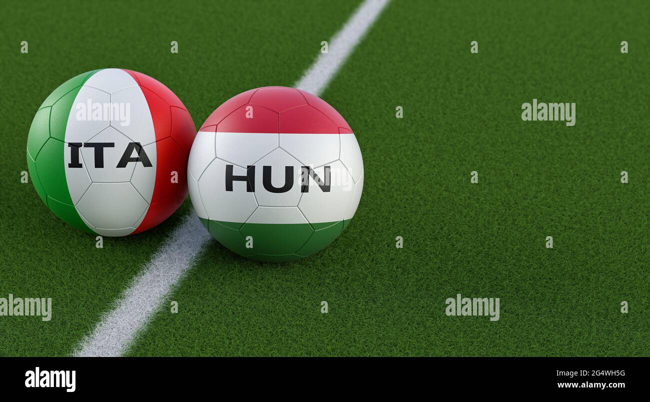 Hungary vs. Italy Soccer Match - Leather balls in Hungary and Italy ...