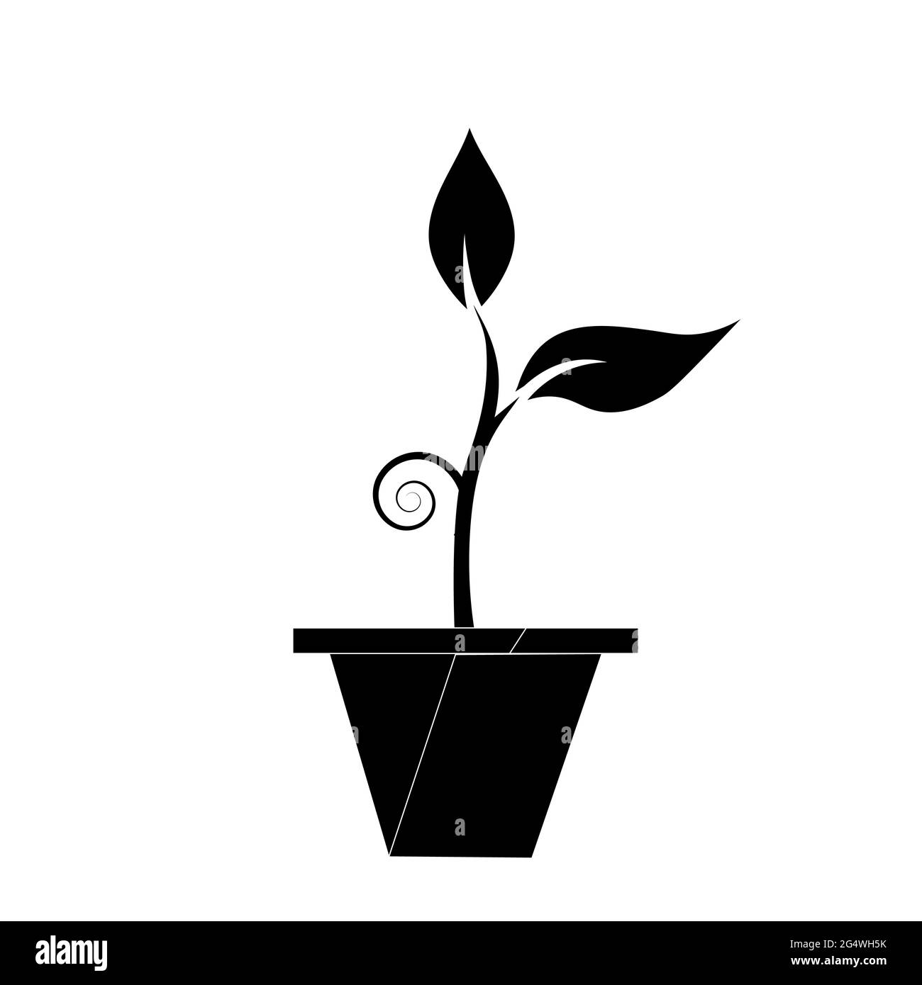 Plant pot symbol Black and White Stock Photos & Images - Alamy