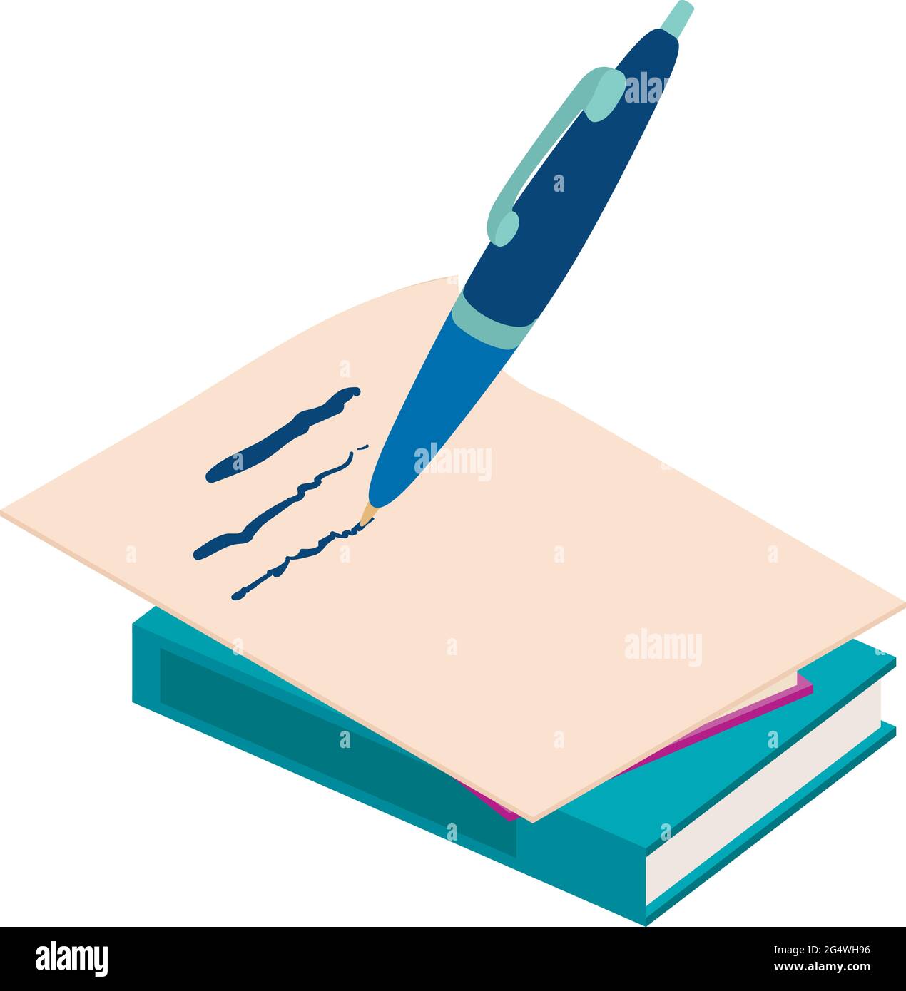 Write pen icon. Isometric illustration of write pen vector icon for web ...