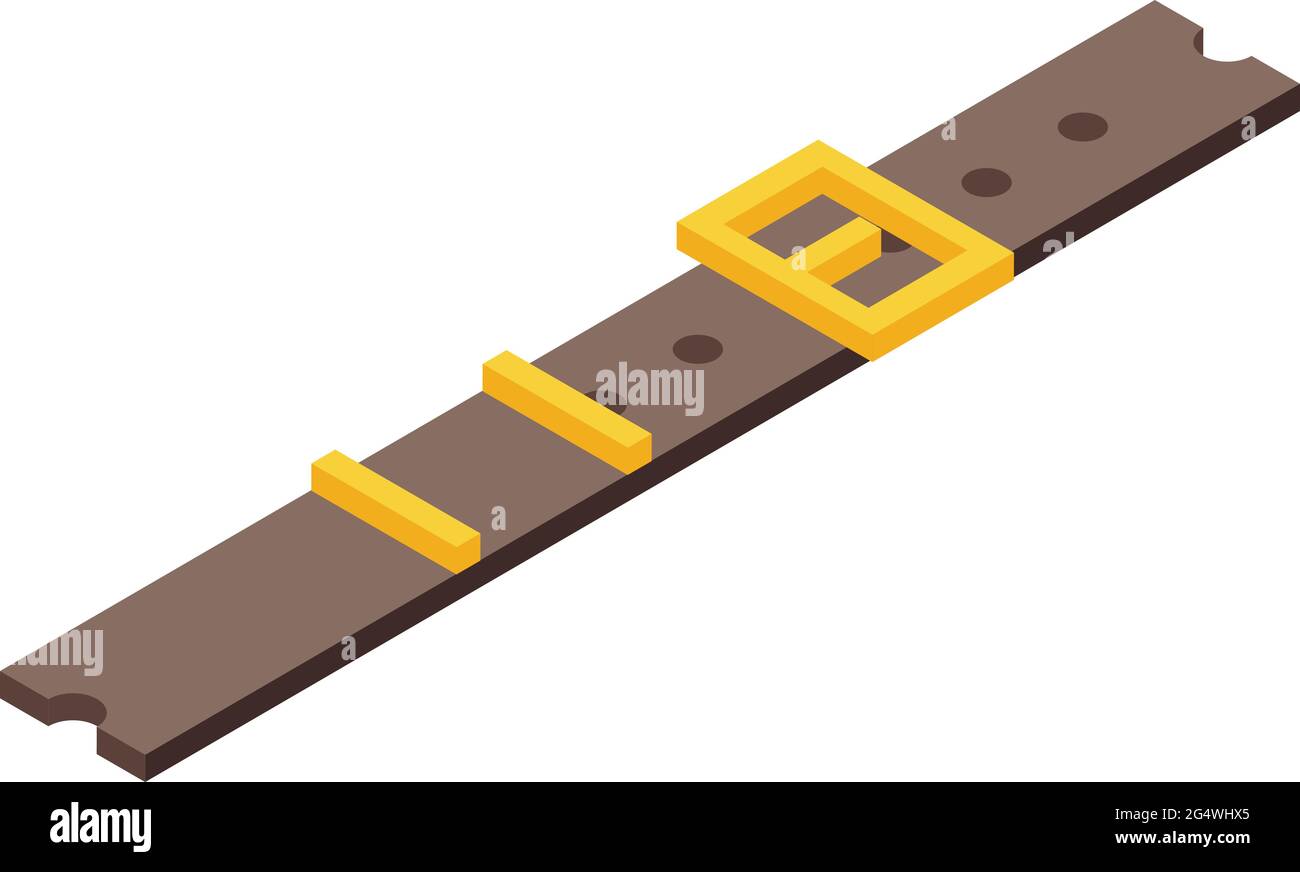 Belt icon isometric vector. Buckle belt. Fashion man waist strap Stock ...