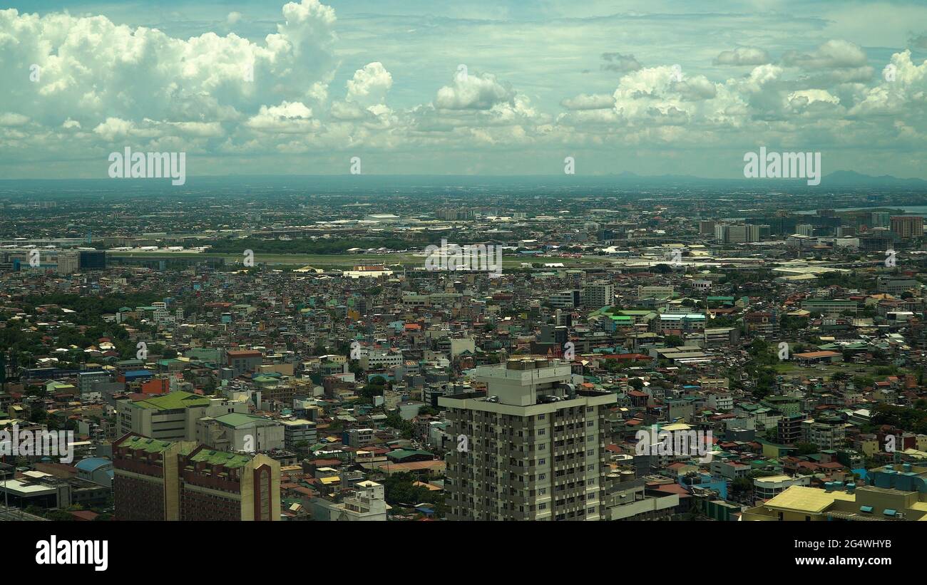 Populous city of Manila, the capital of the Philippines with ...