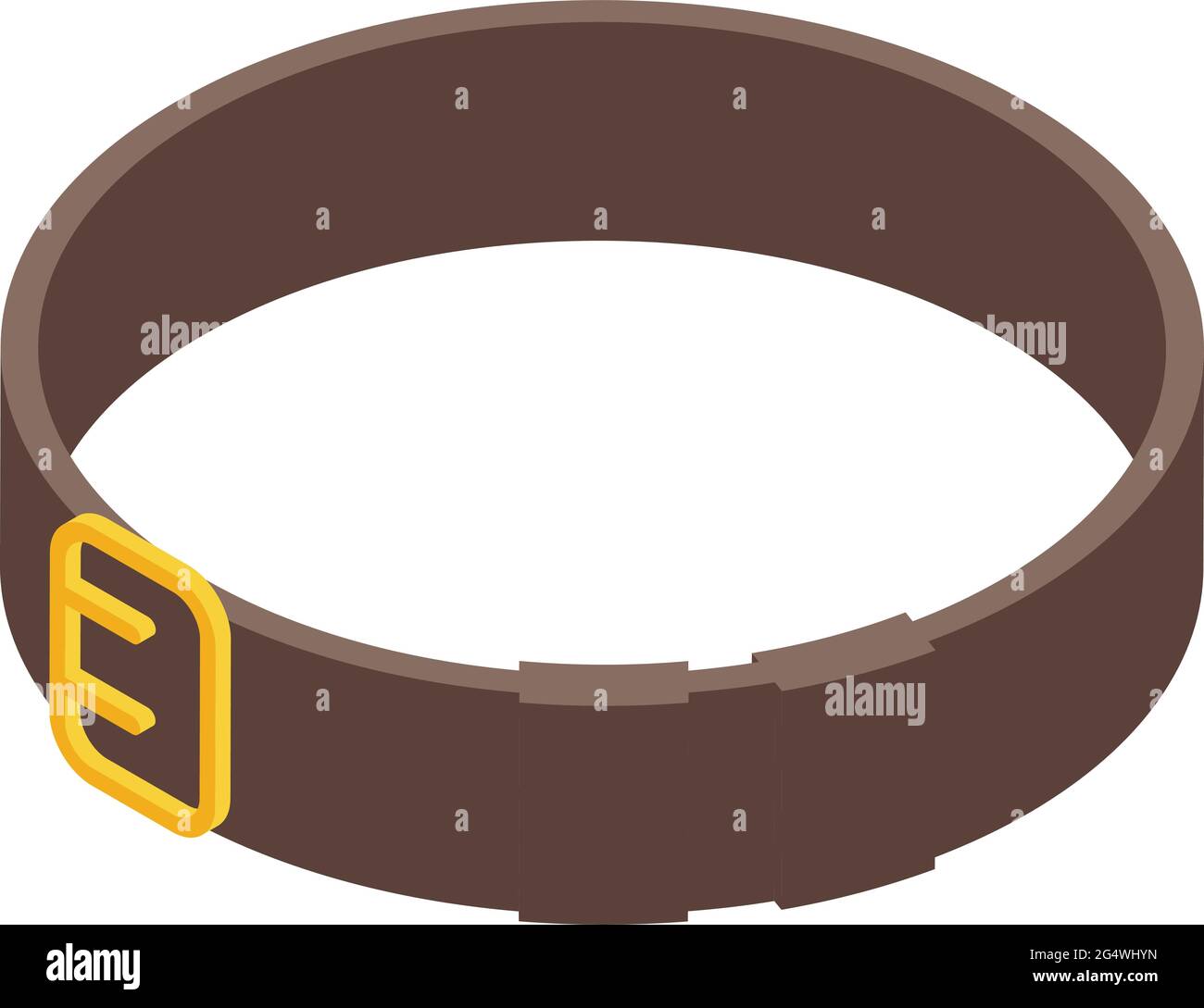 Leather belt icon isometric vector. Men fashion buckle belt. Clothing ...