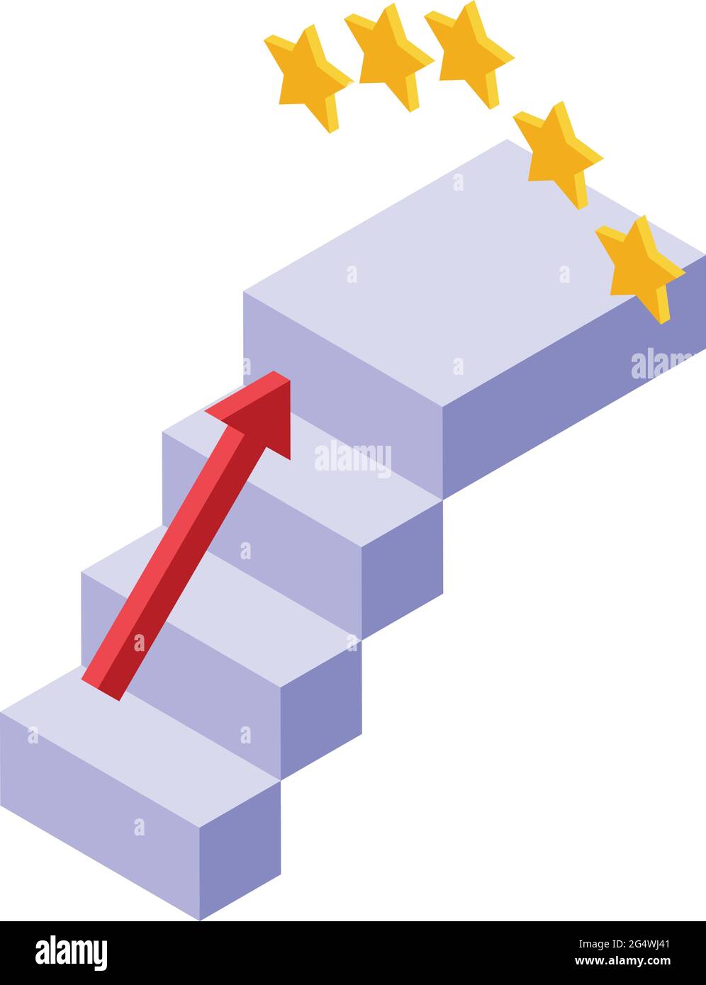 Career stairs icon isometric vector. Business climb progress. Job ...