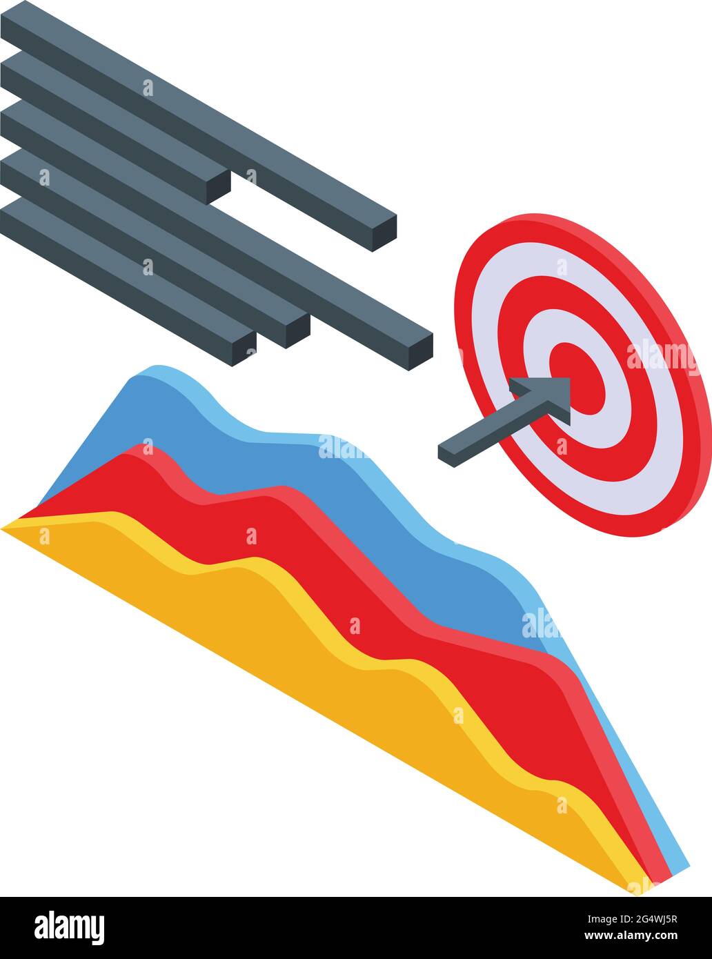 Trade graph icon isometric vector. Stock chart currency. Market ...