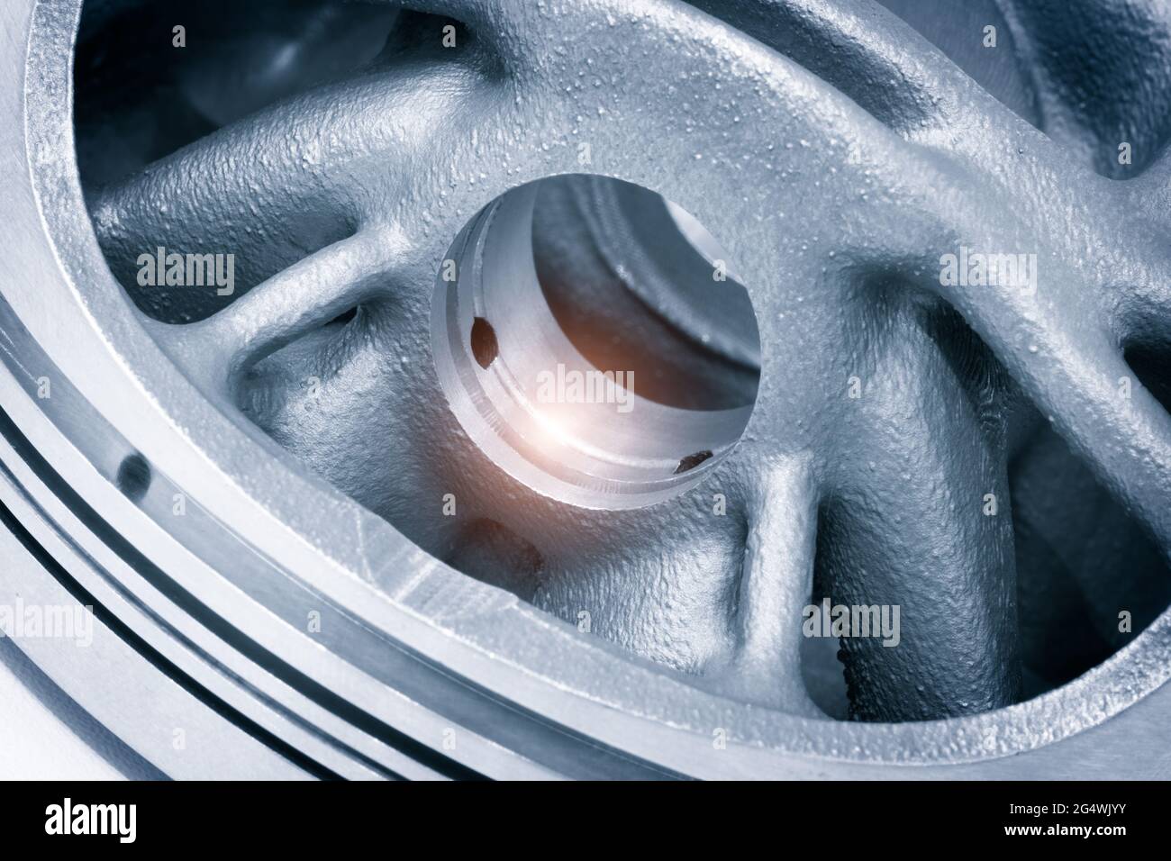 Modern piston close-up made using 3D printing technology Stock Photo ...