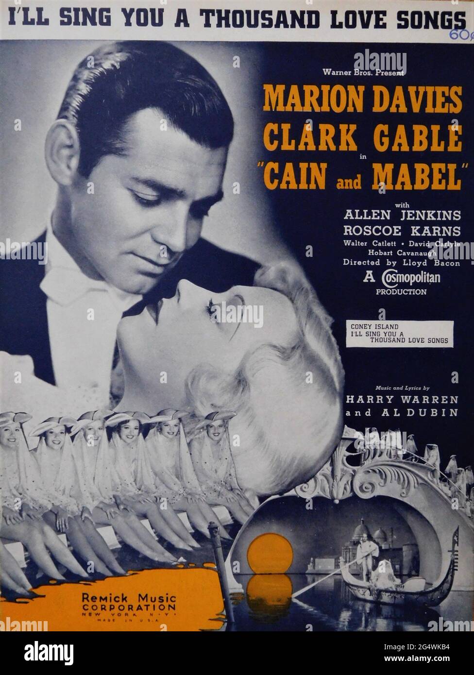 Front Cover of original release US Sheet Music for MARION DAVIES and ...