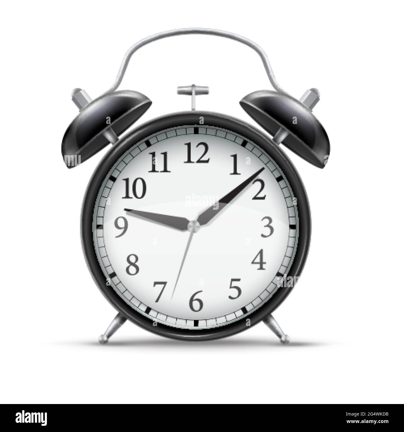 3d realistic black home alarm clock for concept design Stock Vector ...