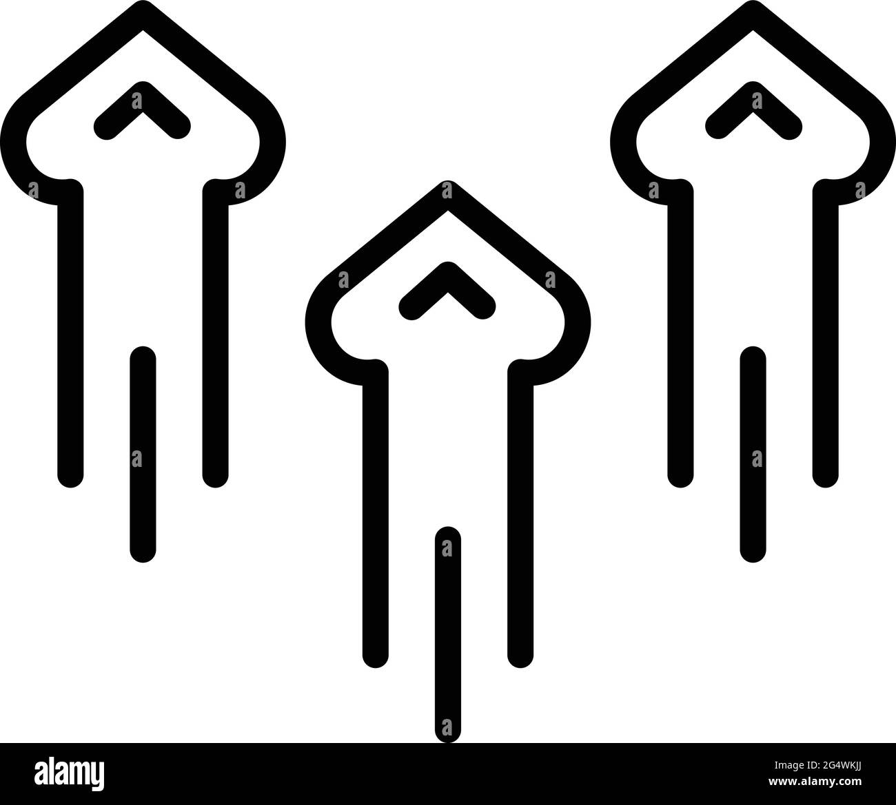 Narrow market icon. Outline Narrow market vector icon for web design ...