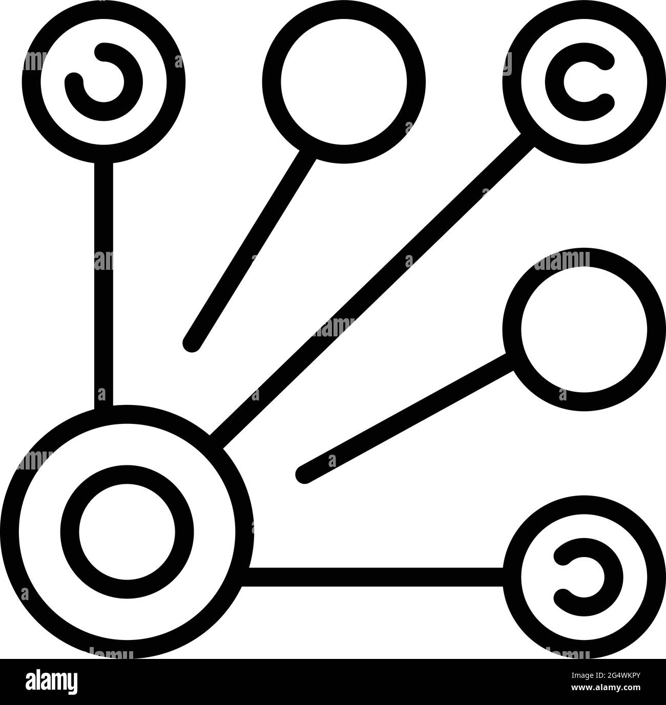 Narrow market icon. Outline Narrow market vector icon for web design ...