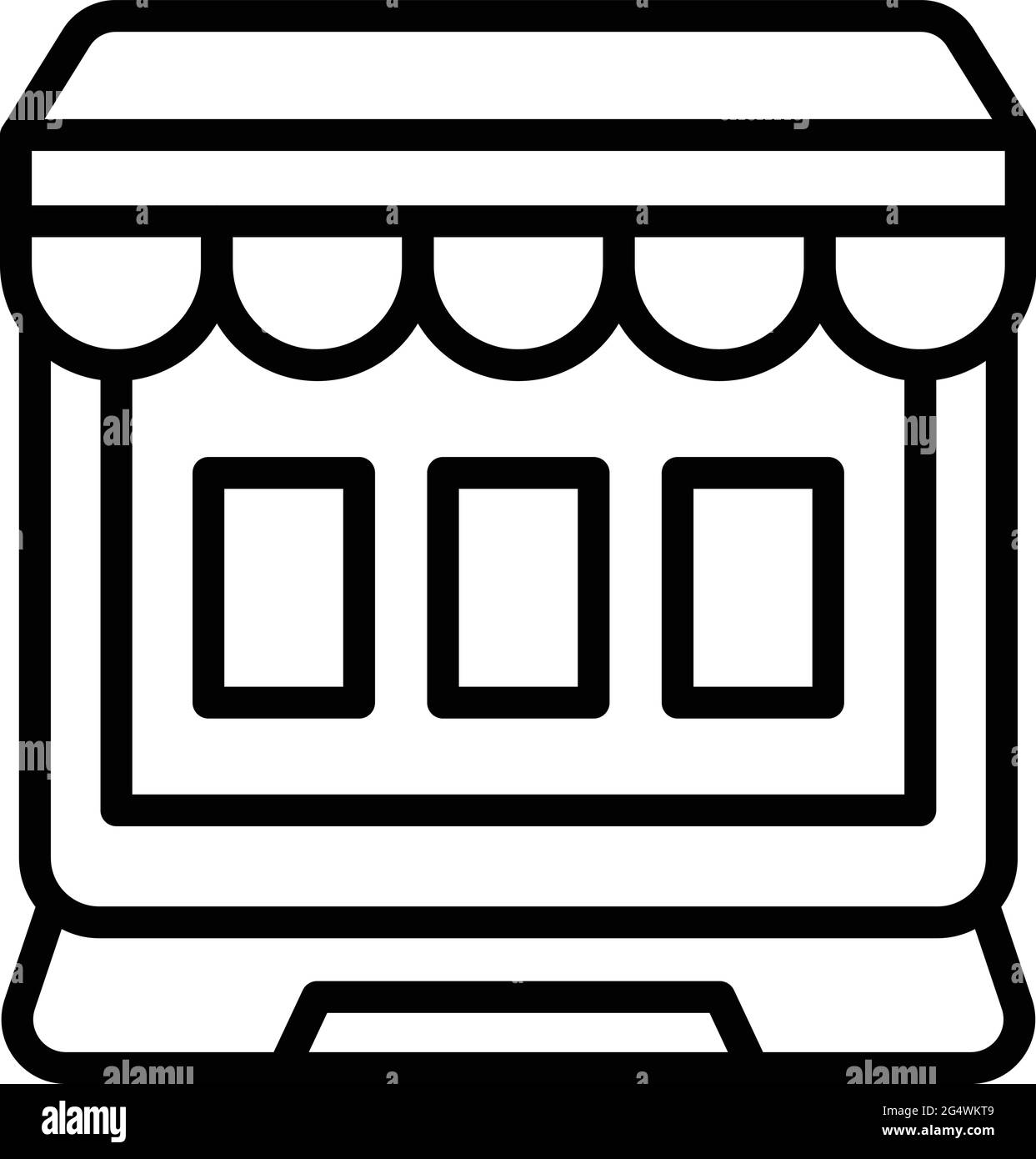 Narrow market online icon. Outline Narrow market online vector icon for ...