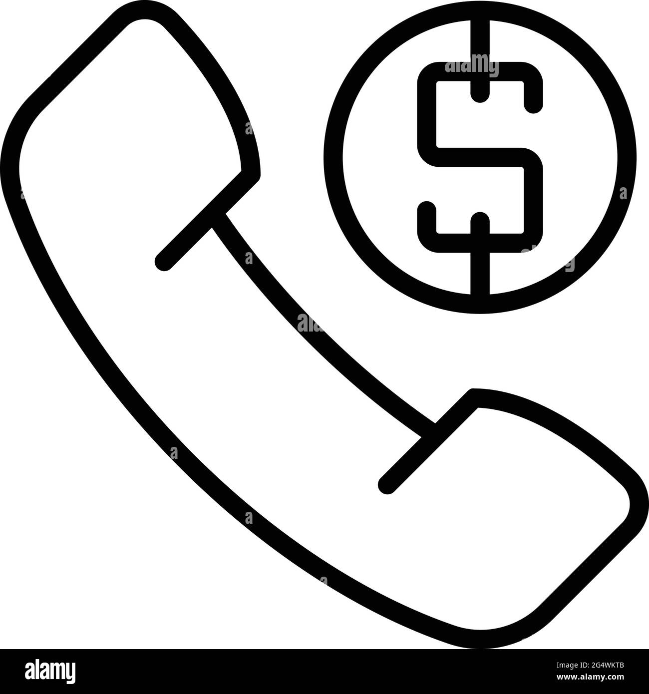 Narrow market phone call icon. Outline Narrow market phone call vector ...