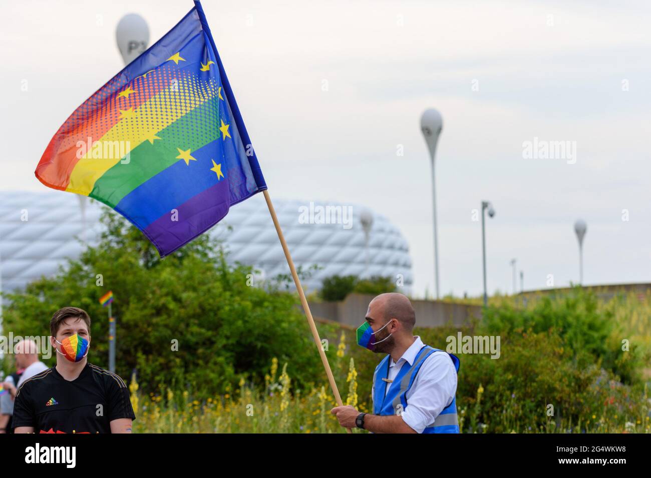 Germany flag allianz arena hi-res stock photography and images - Alamy
