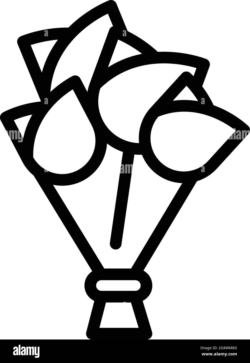 Spring flower bouquet icon. Outline Spring flower bouquet vector icon ...