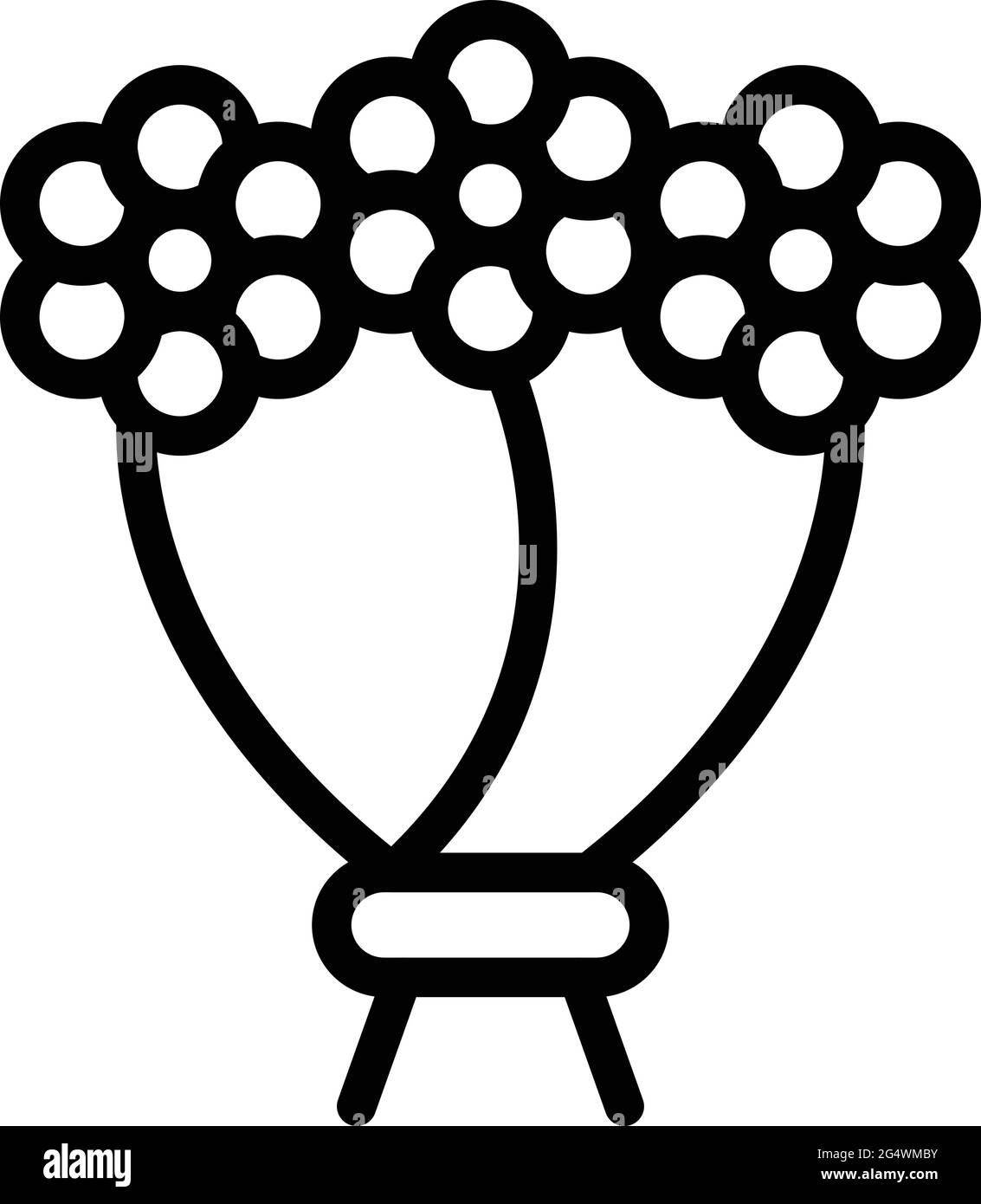 Element flower bouquet icon. Outline Element flower bouquet vector icon ...