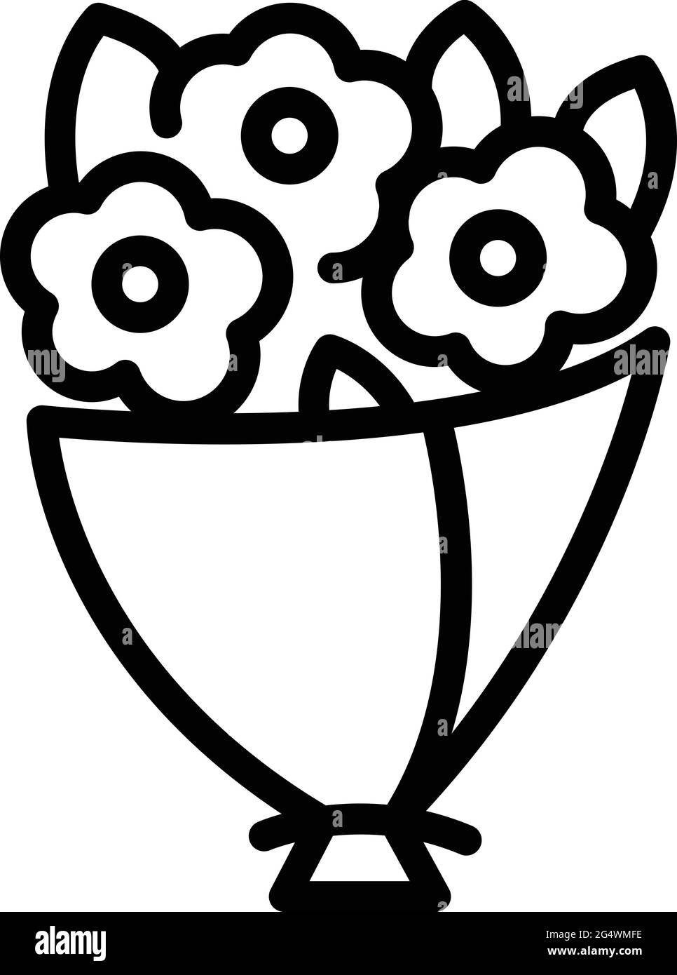 Bunch Of Flowers Outline