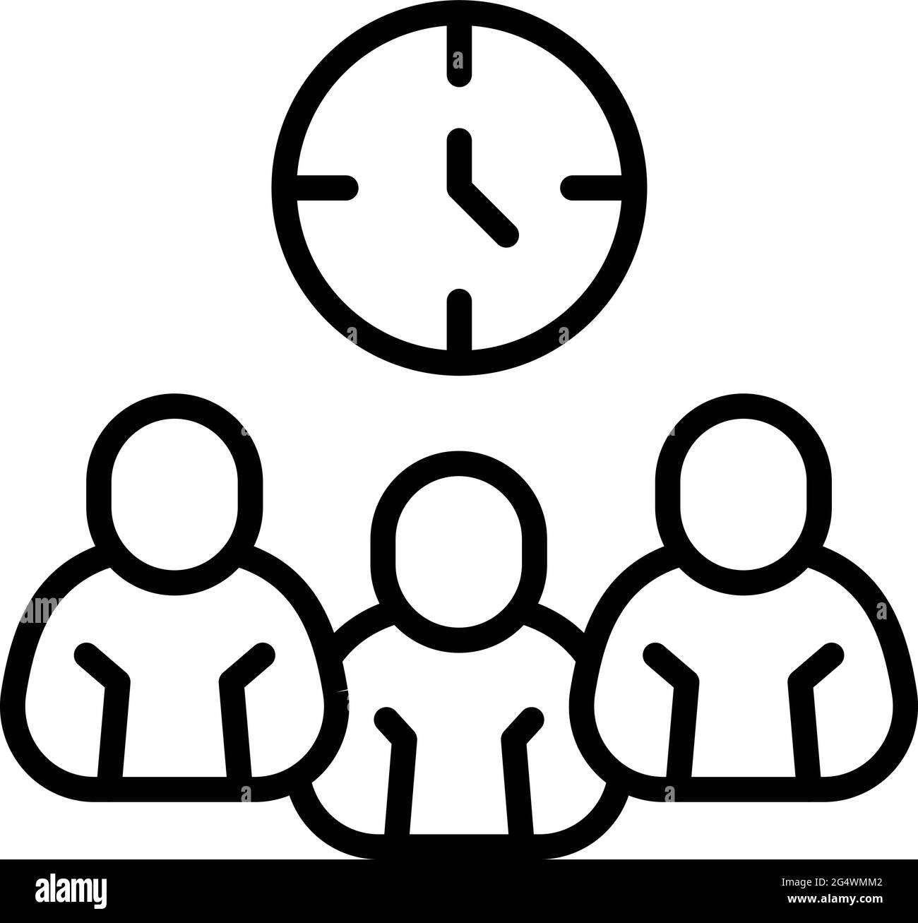 Late work group icon. Outline Late work group vector icon for web ...