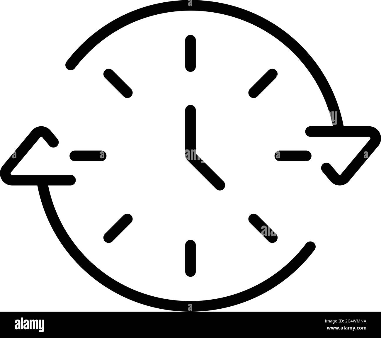 Late work timing icon. Outline Late work timing vector icon for web ...