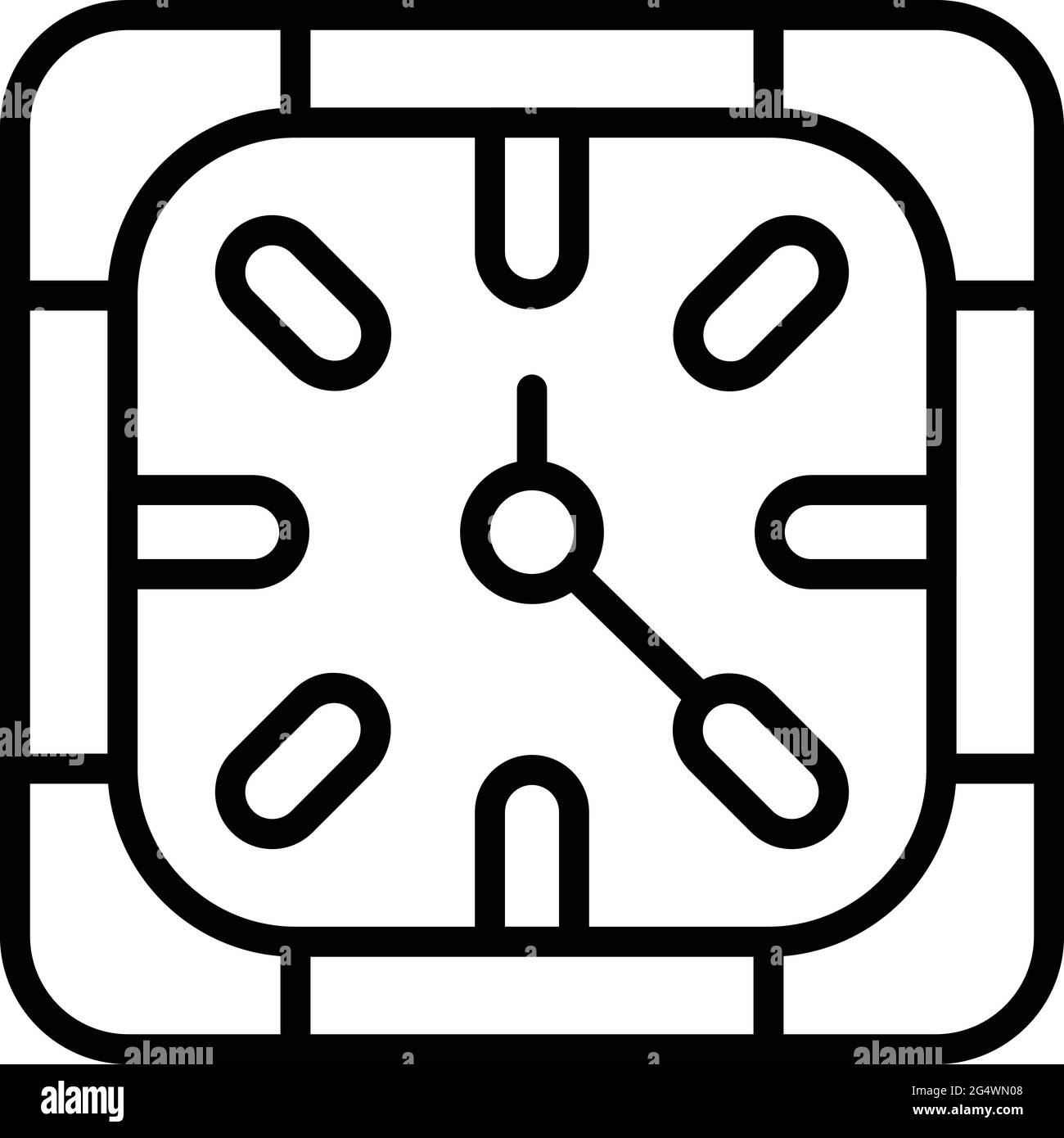 Late work daily icon. Outline Late work daily vector icon for web ...