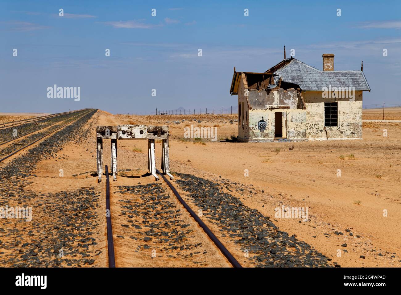 Sperrgebiet National Park: abandoned railway station "Garub" in Namib ...